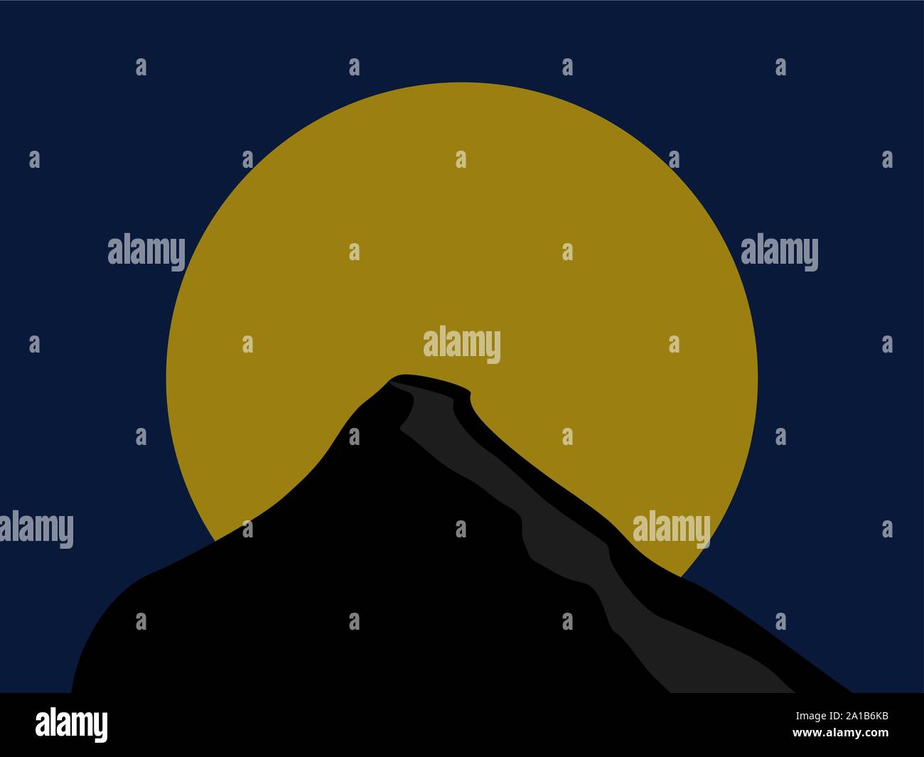 Rock night, illustration, vector on white background Stock Vector Image ...