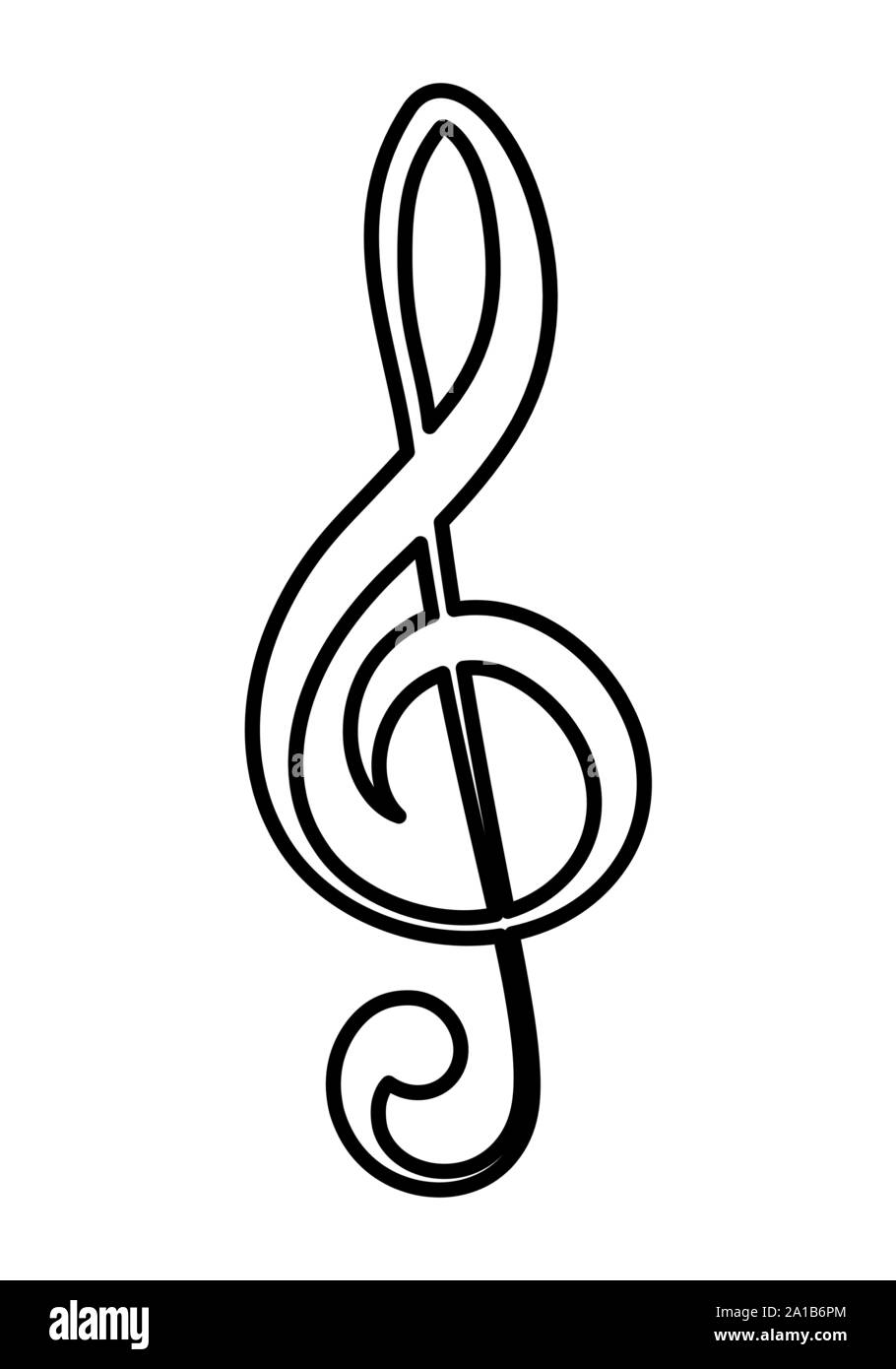 Treble clef Black and White Stock Photos & Images - Alamy