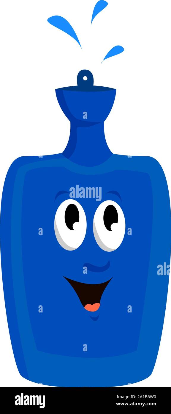 Blue tube, illustration, vector on white background Stock Vector Image ...