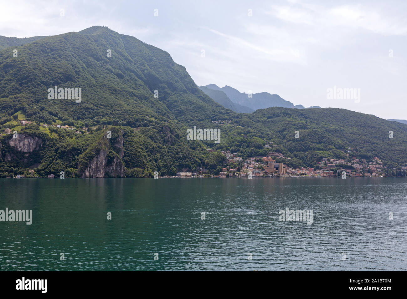 Italian Comune Campione d Italia at Lake Lugano Stock Photo - Alamy
