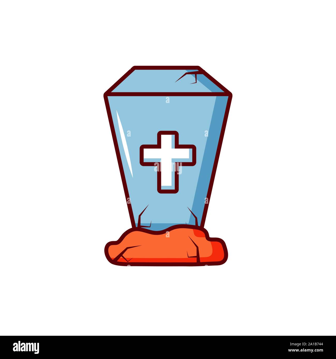 graveyard tombstone on white background vector illustration design ...