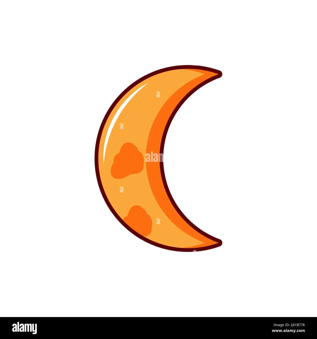 half moon on white background vector illustration design Stock Vector ...