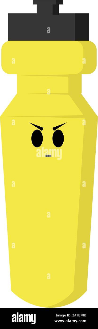 Yellow plastic bottle on Stock Vector Images - Alamy