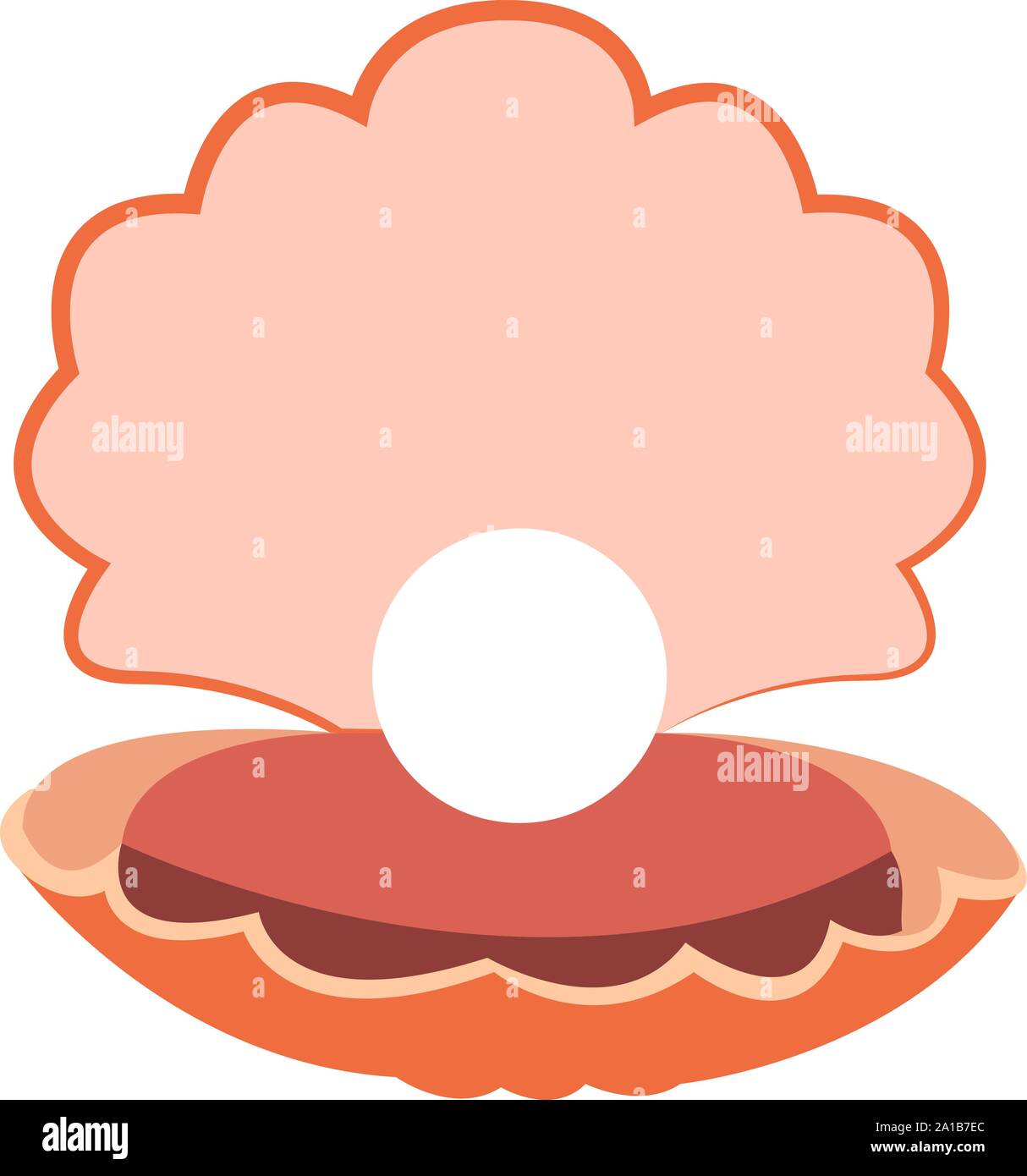 Pearl, illustration, vector on white background Stock Vector Image ...