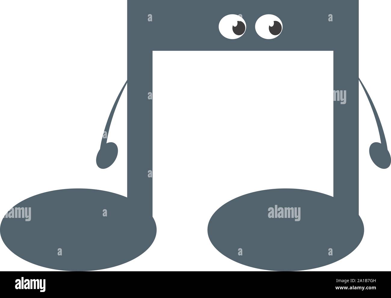 Blue music note, illustration, vector on white background Stock Vector ...