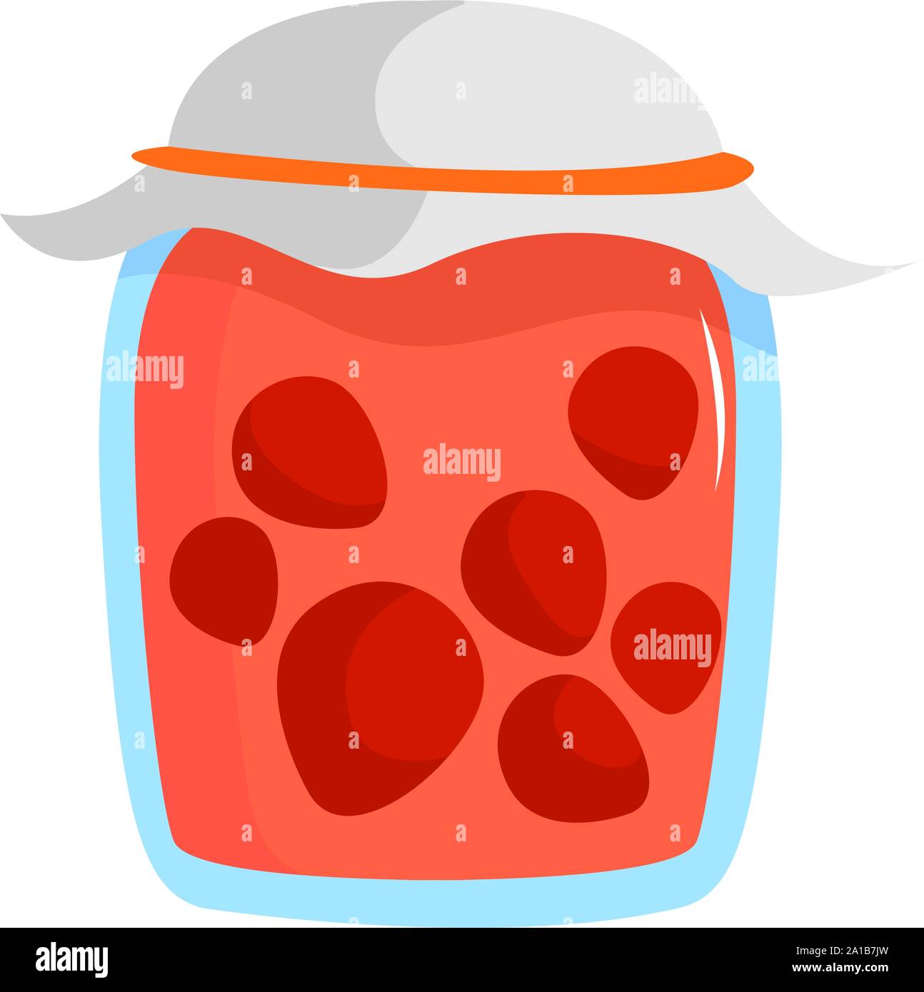 Pink jam, illustration, vector on white background Stock Vector Image ...