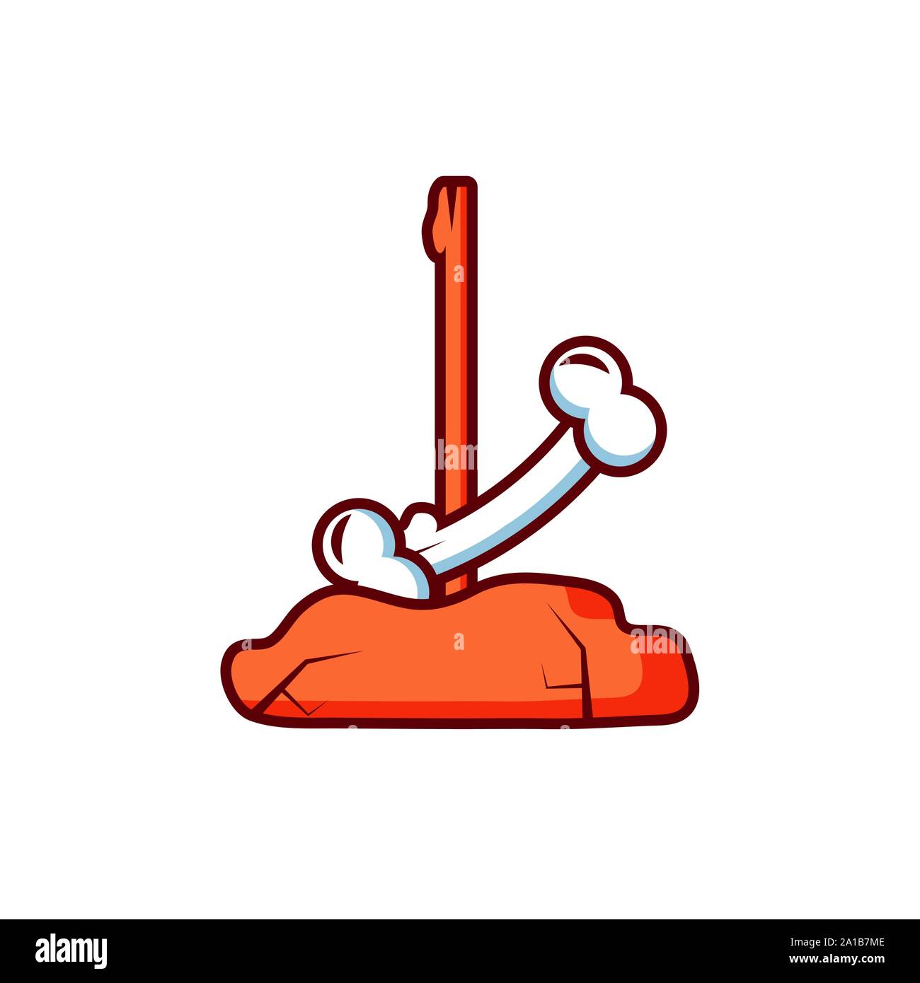 bone of dead on white background vector illustration design Stock ...