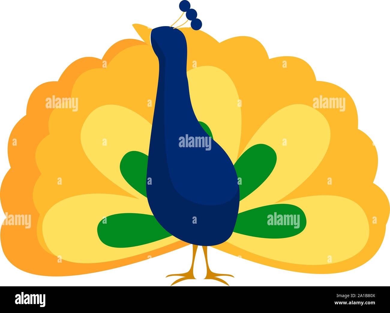 Peacock, illustration, vector on white background Stock Vector Image ...