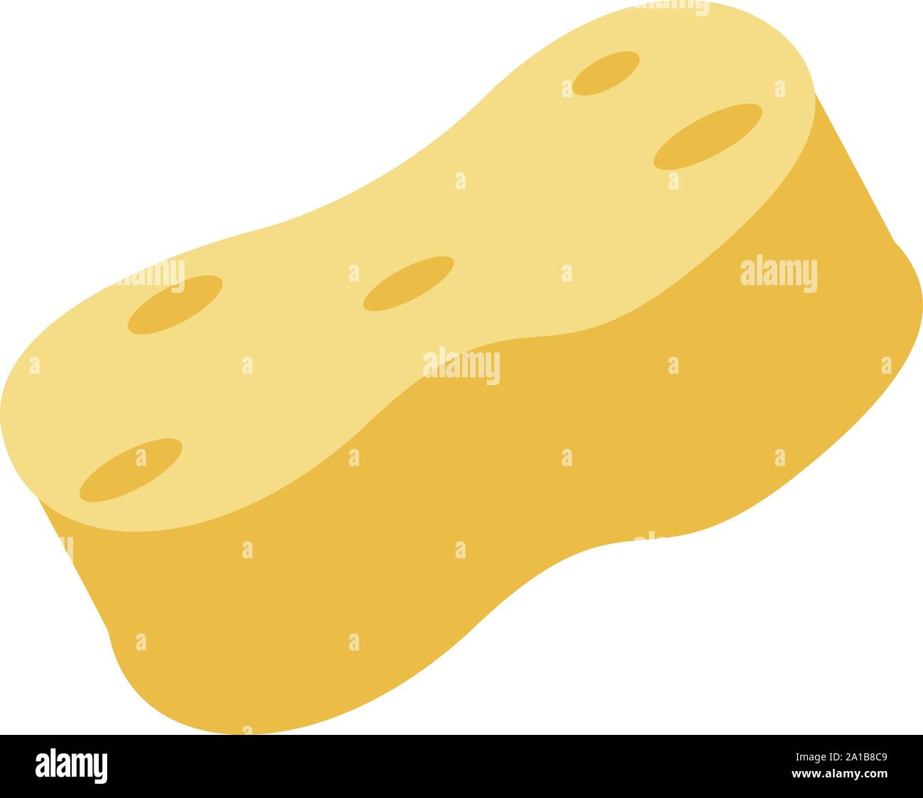 Yellow sponge, illustration, vector on white background Stock Vector ...