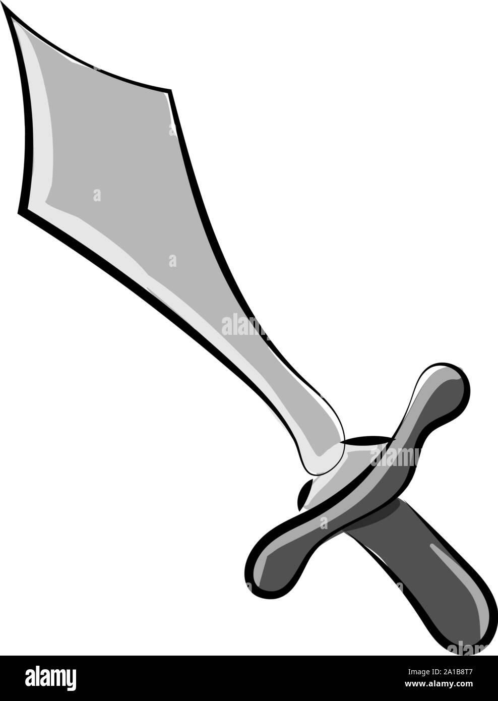 Small sword, illustration, vector on white background Stock Vector ...