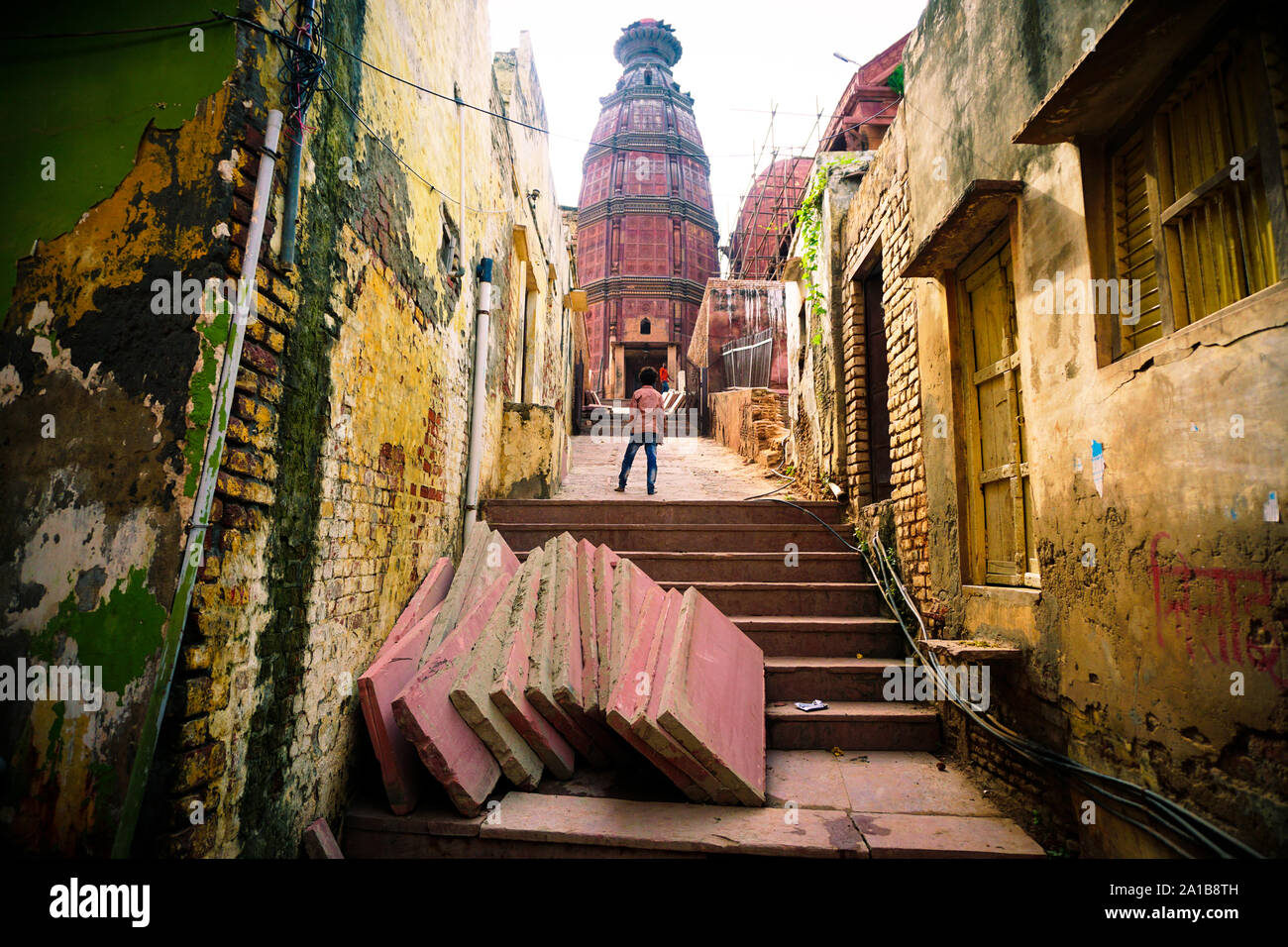 india - vrindavan - september 15, 2019, passed through the streets of ...