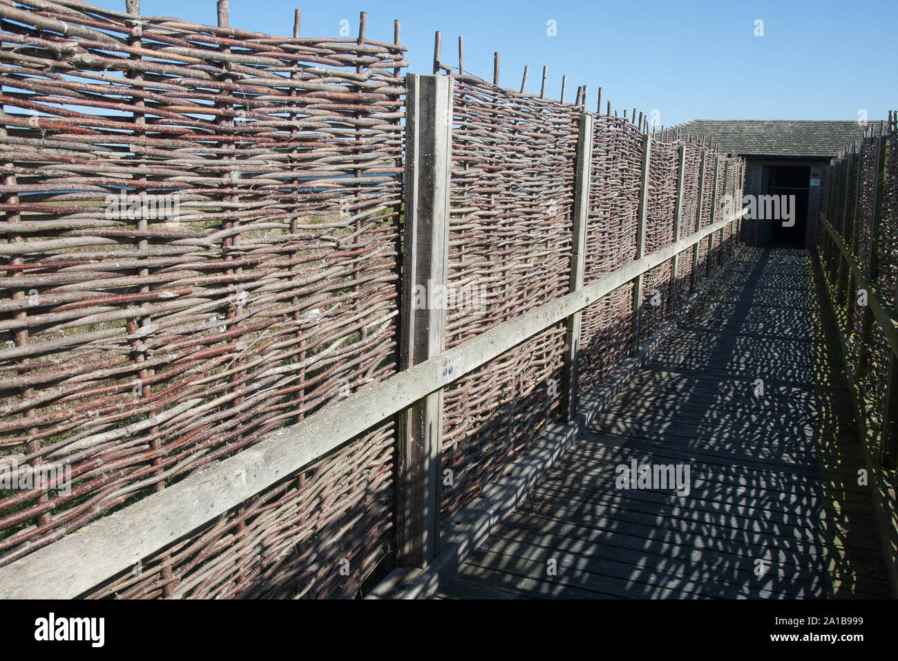 bird watcher watching camouflaged hide observatory Stock Photo - Alamy