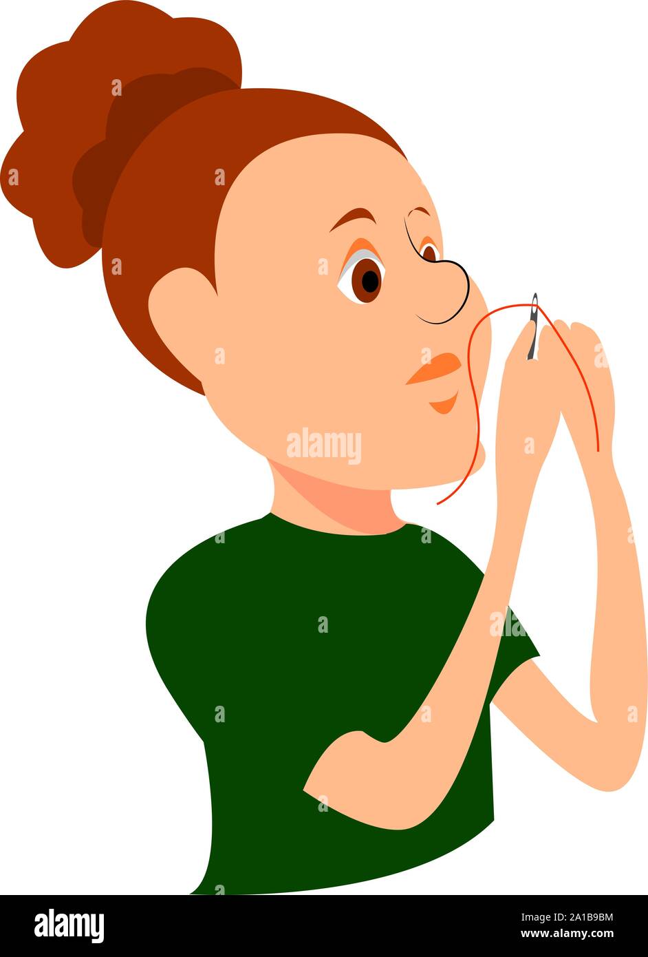 Black knitting handmade needle Stock Vector Images - Alamy