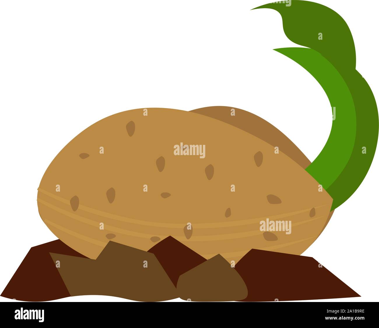 Seedling, illustration, vector on white background Stock Vector Image ...