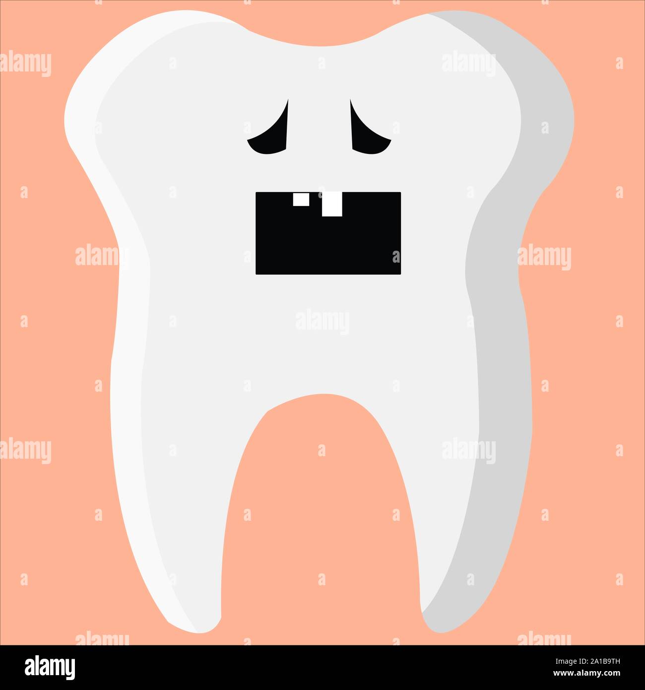 Tooth isolated on black Stock Vector Images - Alamy