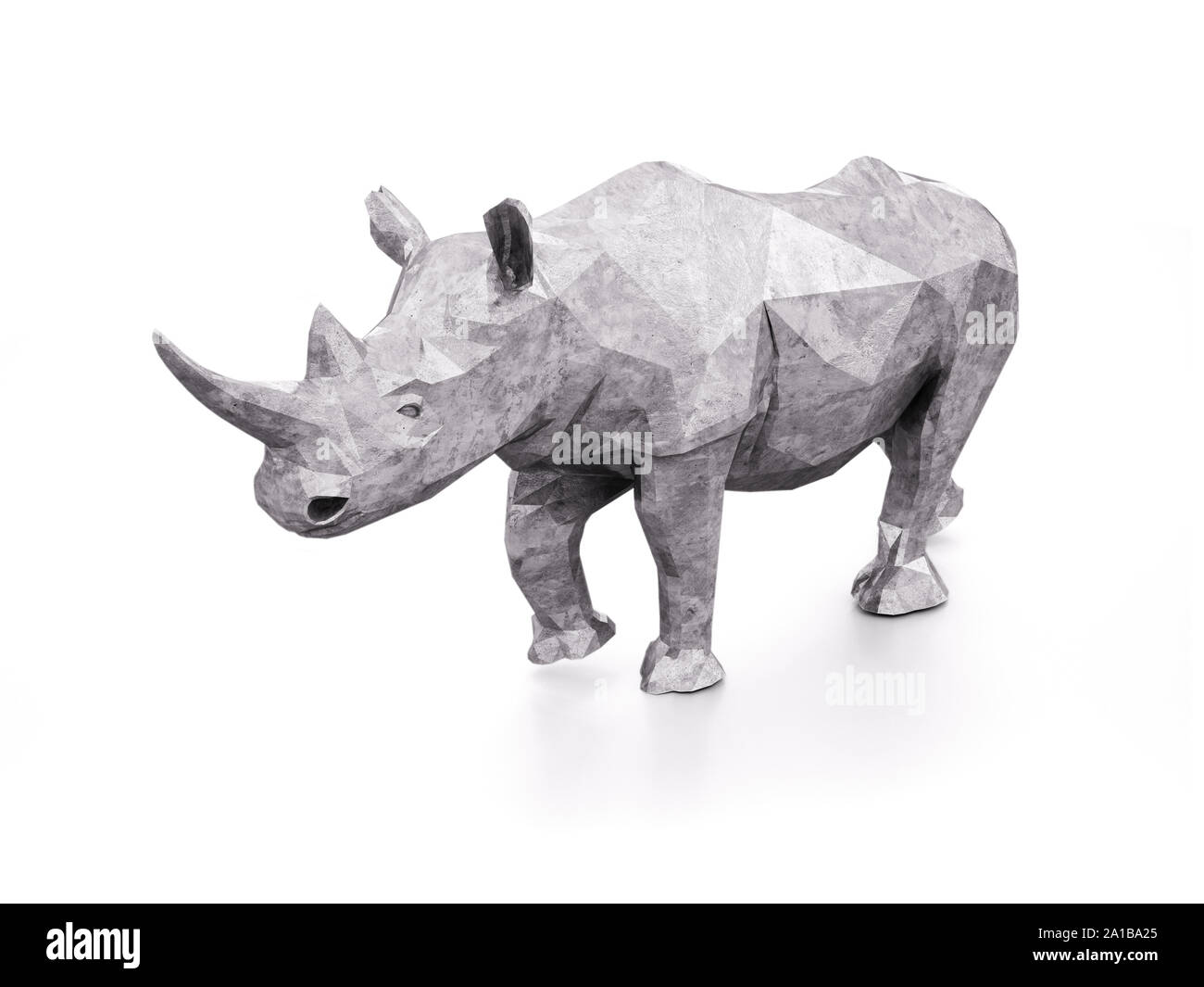 3D illustration of stone rhinoceros Stock Photo - Alamy