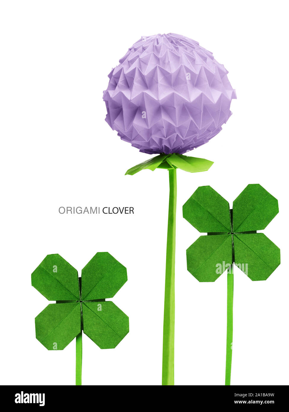 Origami paper summer clover Stock Photo - Alamy