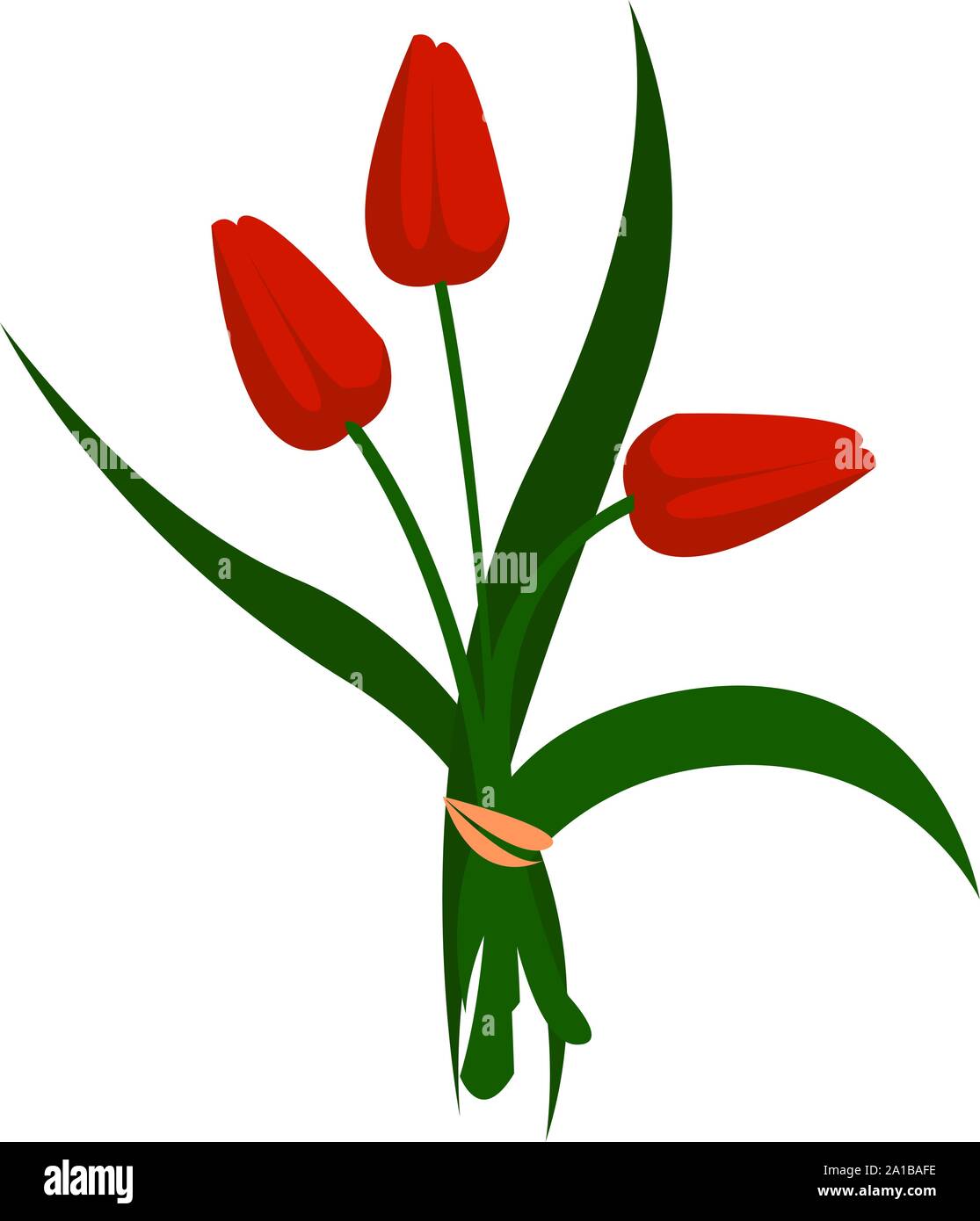Tulip, illustration, vector on white background Stock Vector Image ...