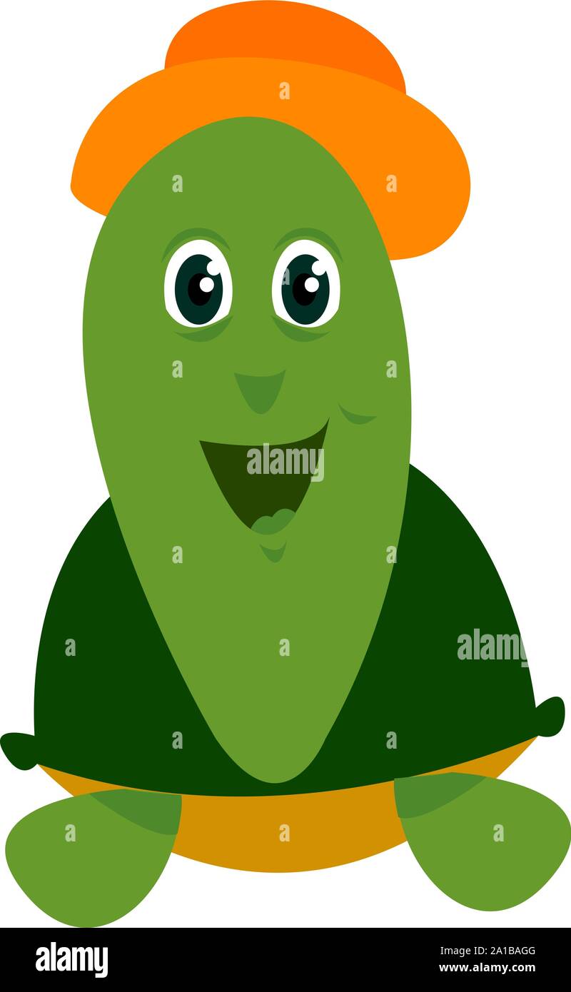 Happy turtle, illustration, vector on white background Stock Vector ...