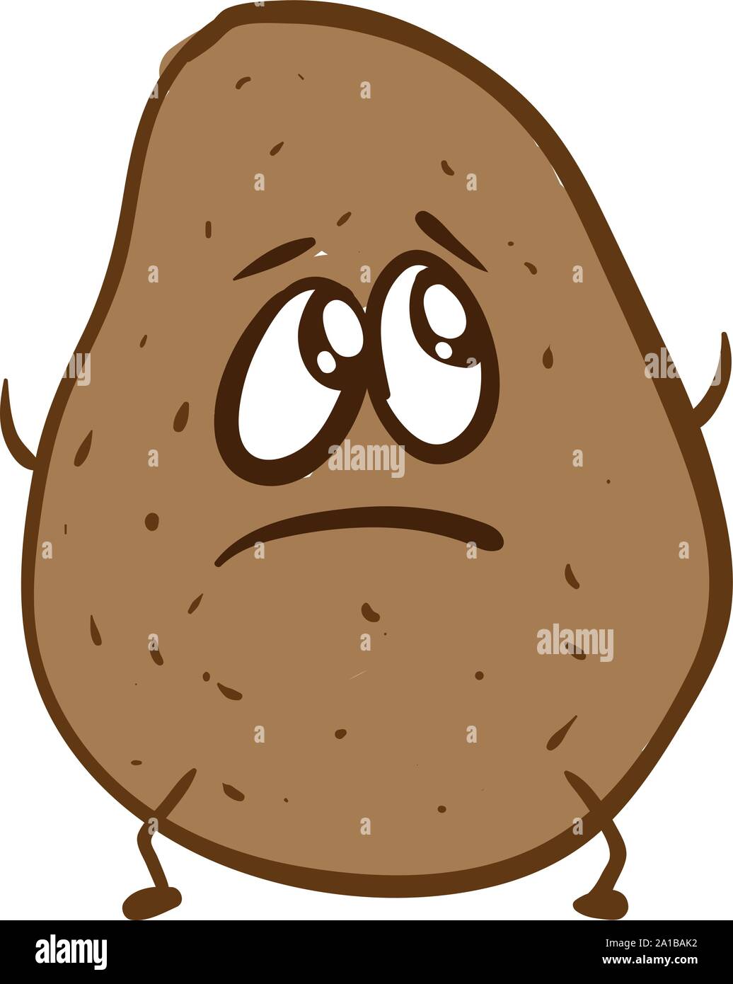 Sad Cartoon Potato