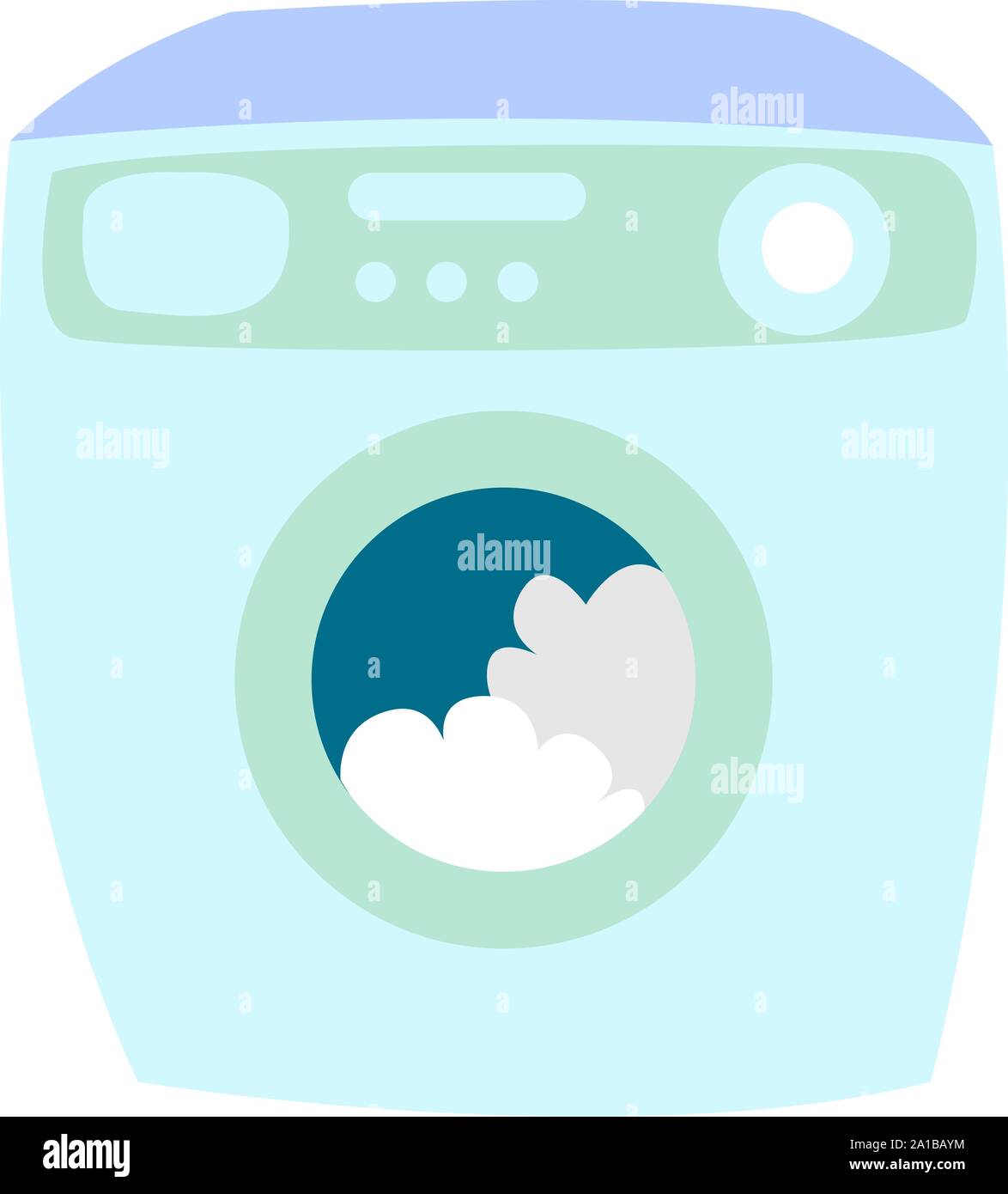 Washer, illustration, vector on white background Stock Vector Image ...