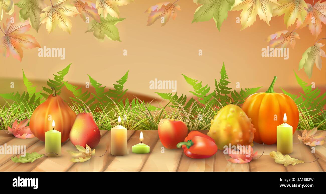 Panoramic autumn Stock Vector Images - Alamy