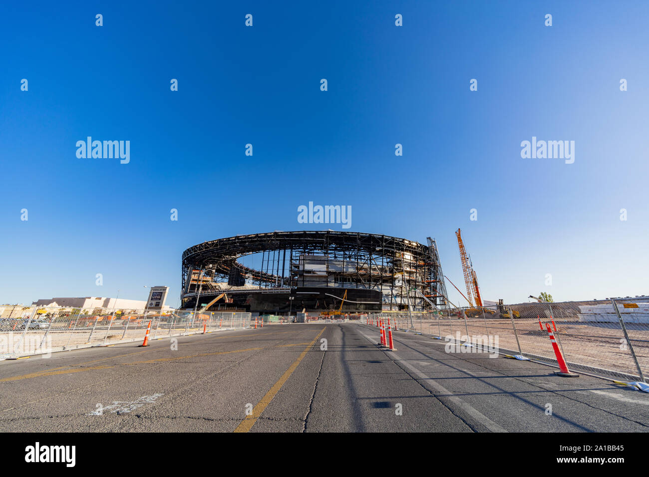 Las Vegas, SEP 21: Construction site of the Allegiant Stadium on SEP 21 ...