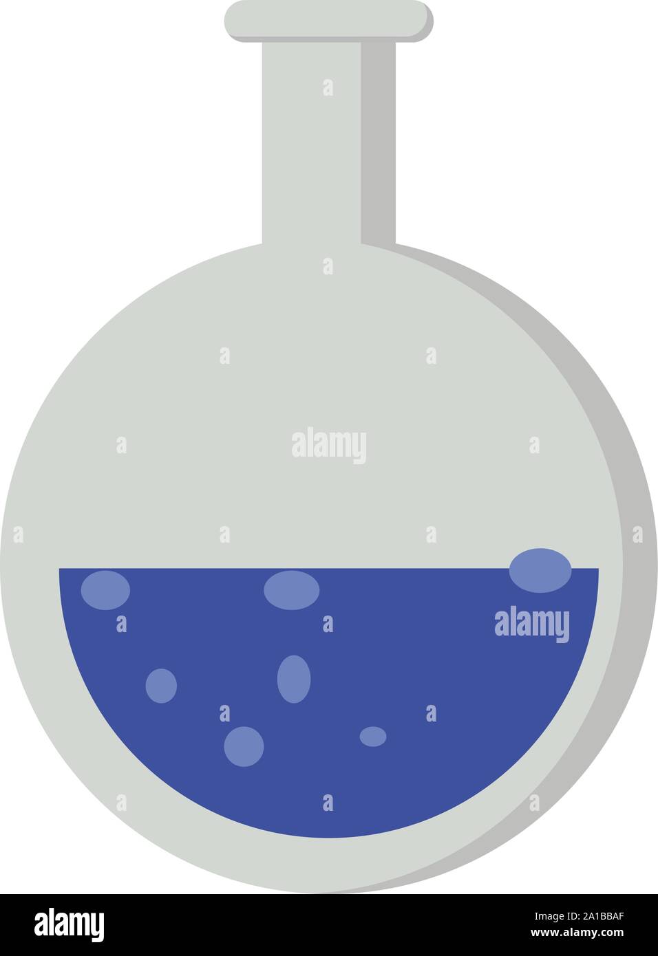 Chemical pot, illustration, vector on white background Stock Vector ...