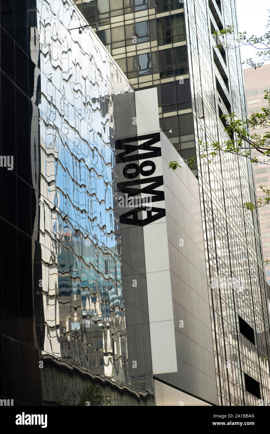 Refelctions on the windows of the recently revamped Museum of Modern ...