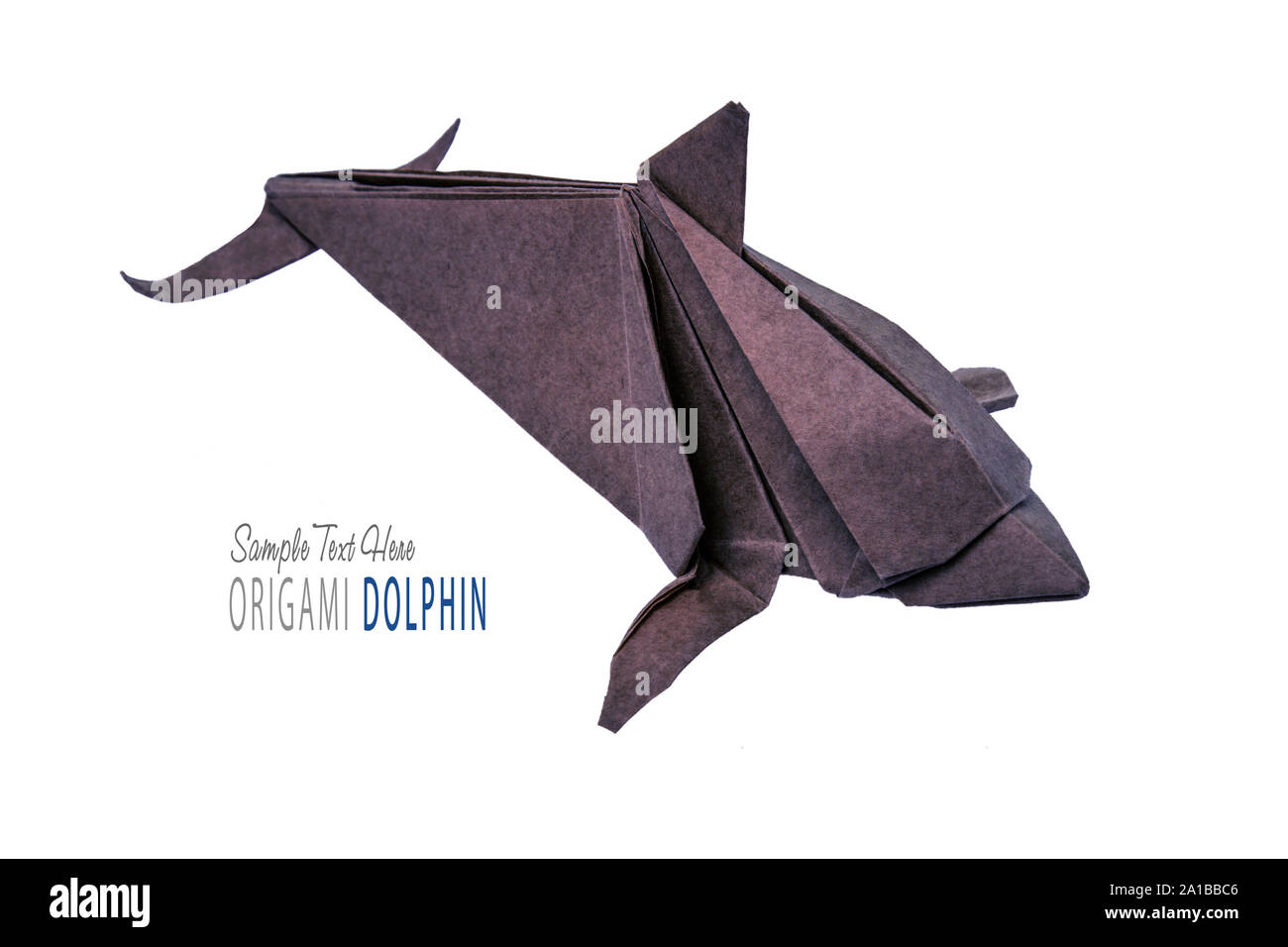 Dolphin origami of paper Stock Photo - Alamy