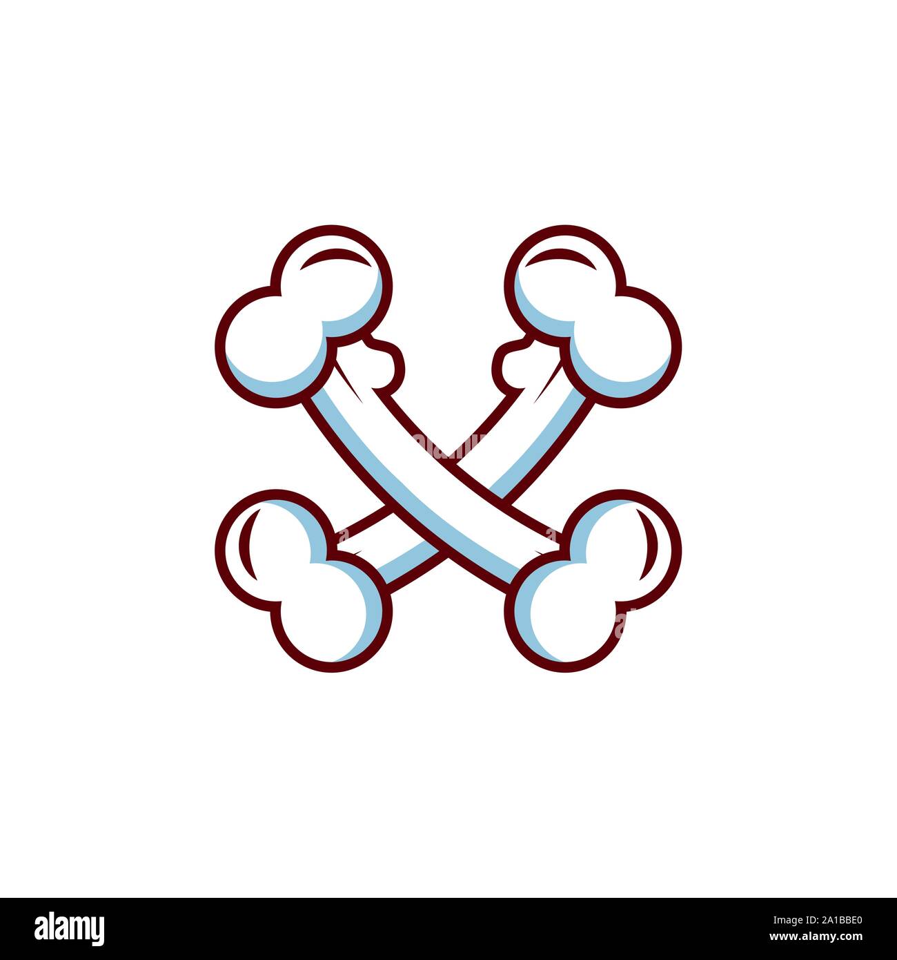 crossed bones on white background vector illustration design Stock ...