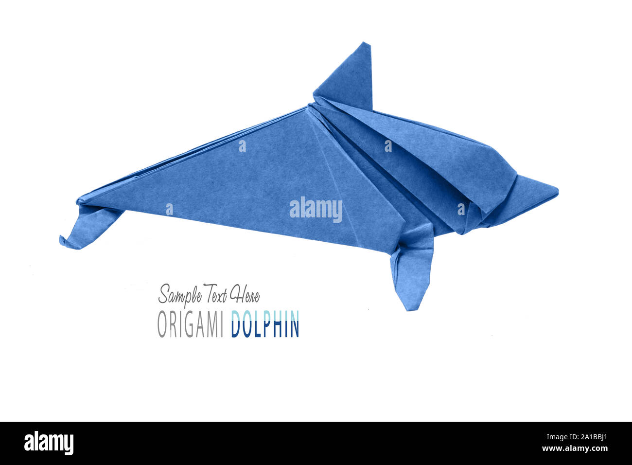 Dolphin origami of paper Stock Photo - Alamy