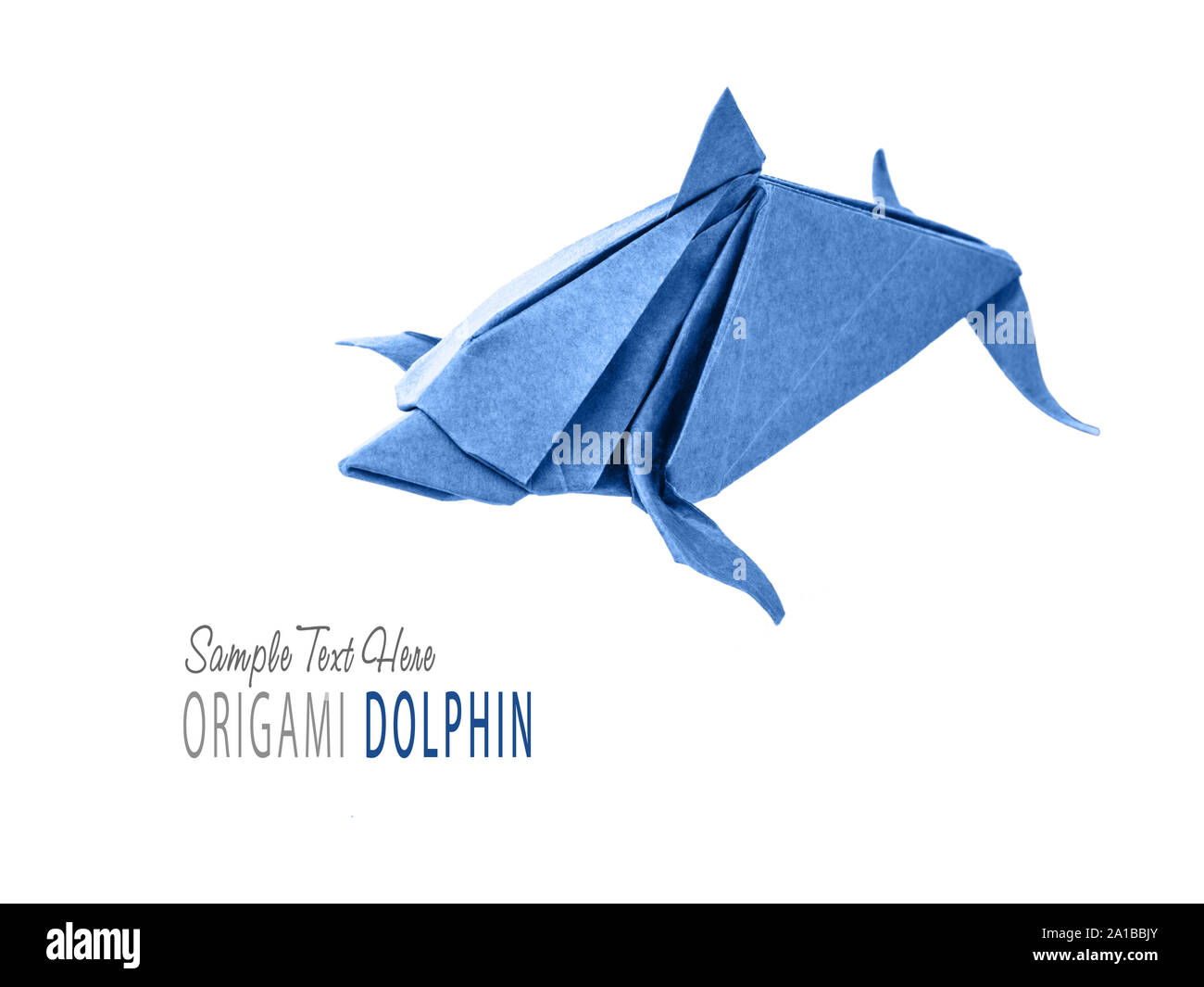 Dolphin origami of paper Stock Photo - Alamy