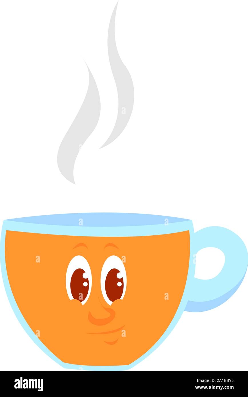 Orange tea, illustration, vector on white background Stock Vector Image ...