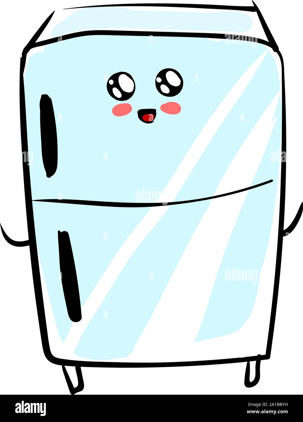 Fridge Cute Illustration Vector On White Background Stock Vector Fridge Cute Illustration Vector On White Background Stock Vector