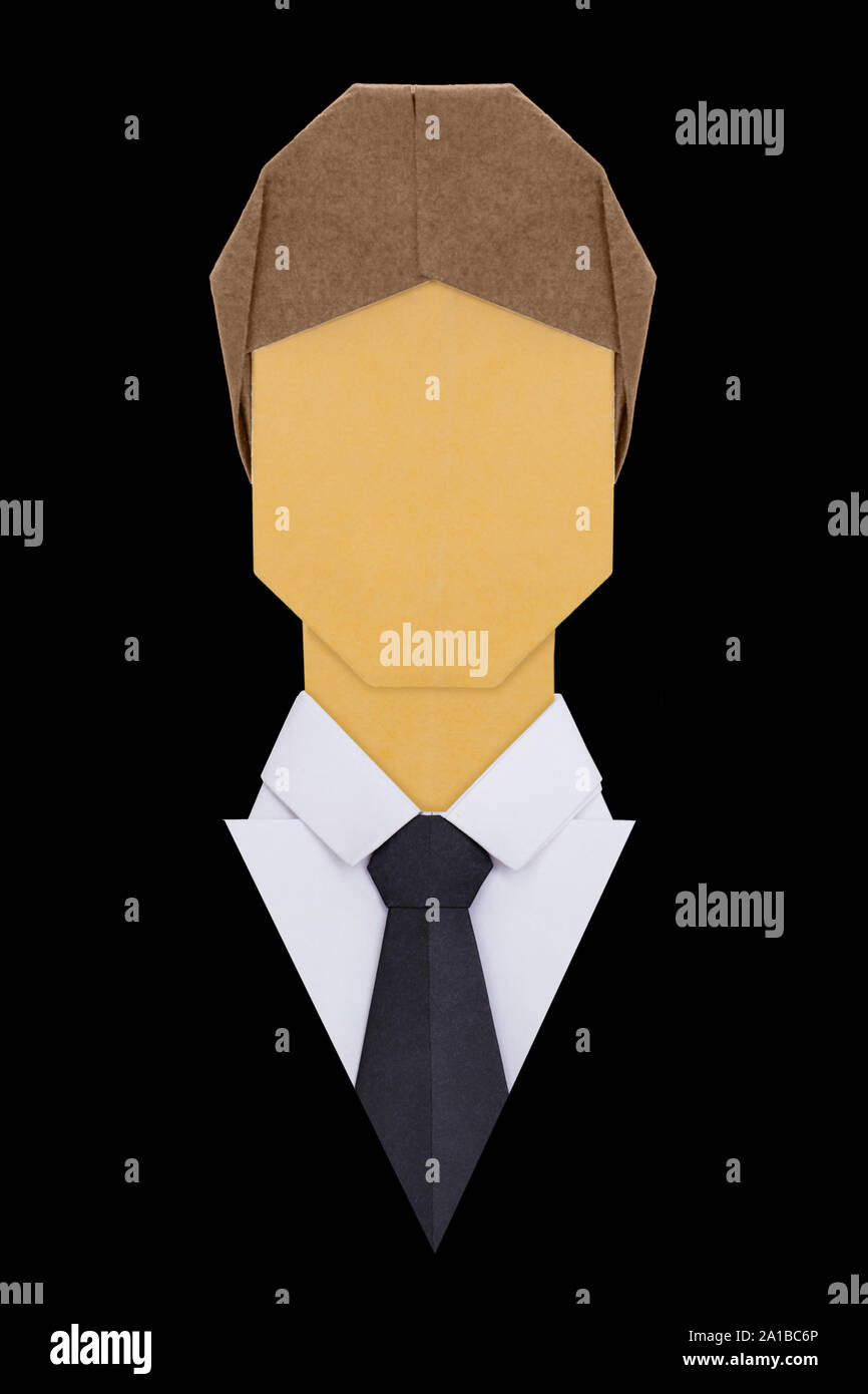 Origami businessman portrait Stock Photo - Alamy