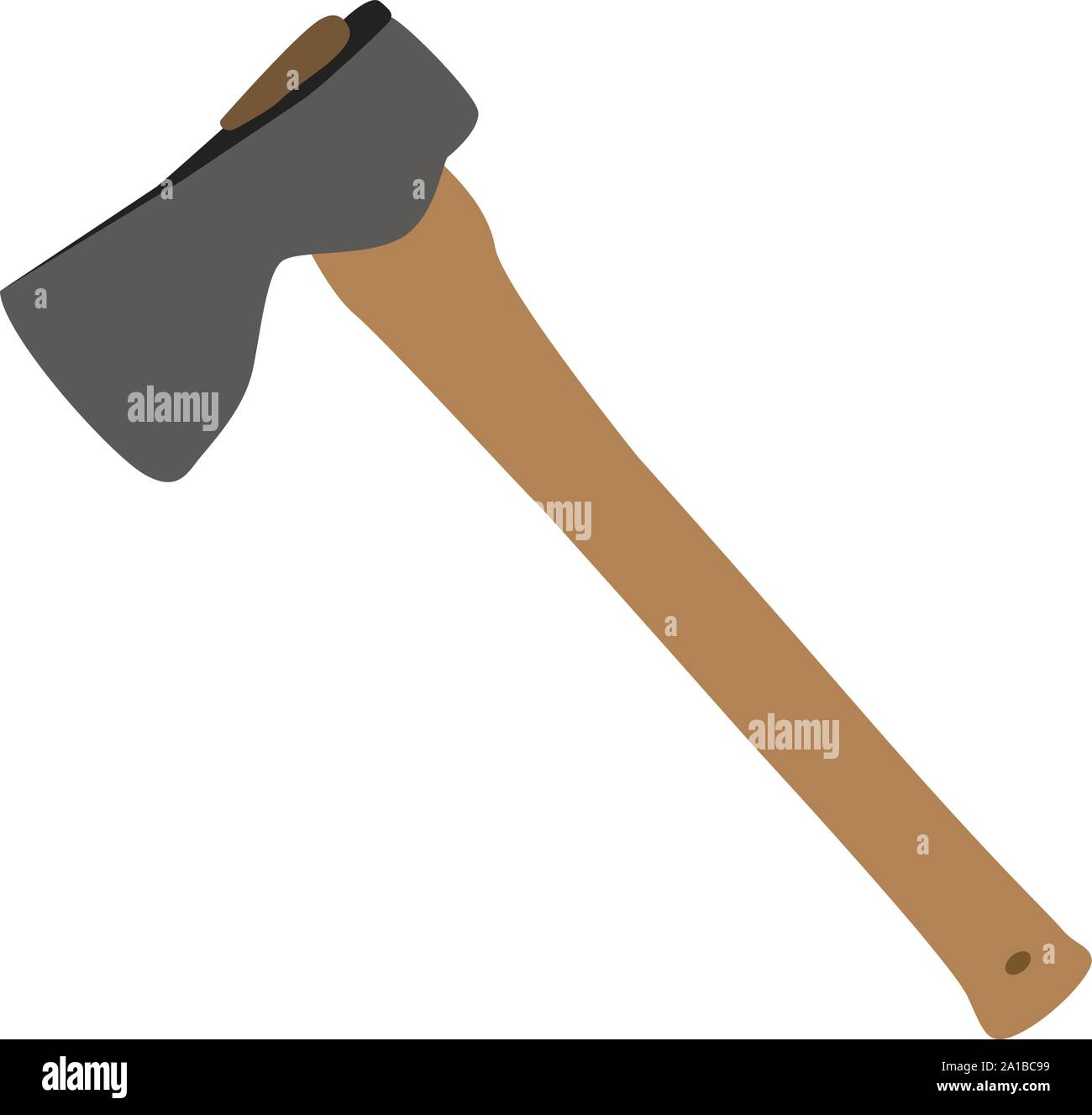 Big axe, illustration, vector on white background Stock Vector Image ...