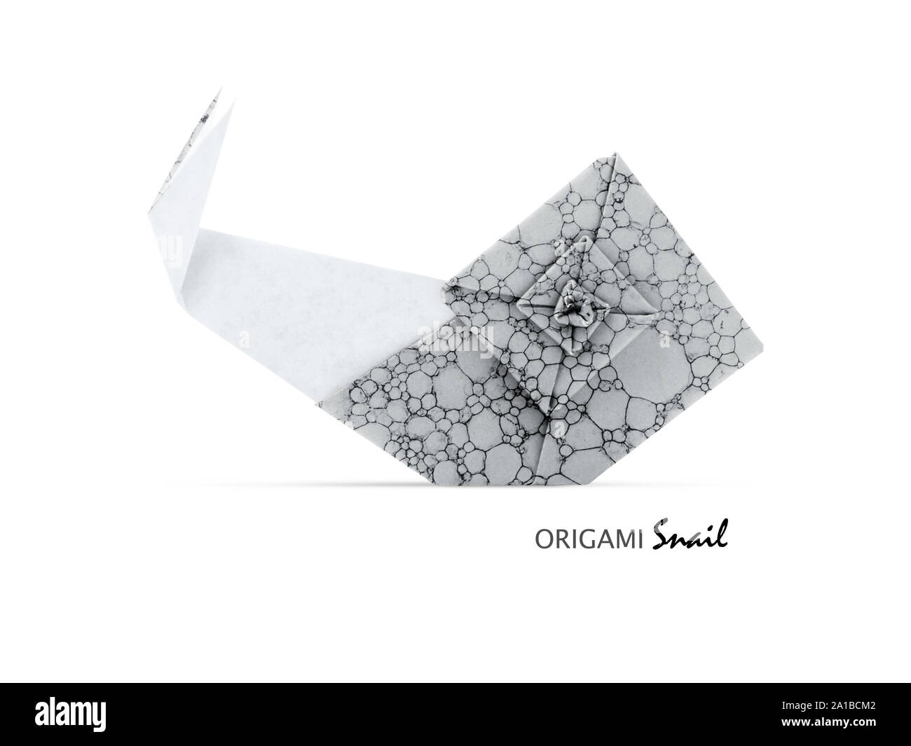 Origami gray snail Stock Photo - Alamy