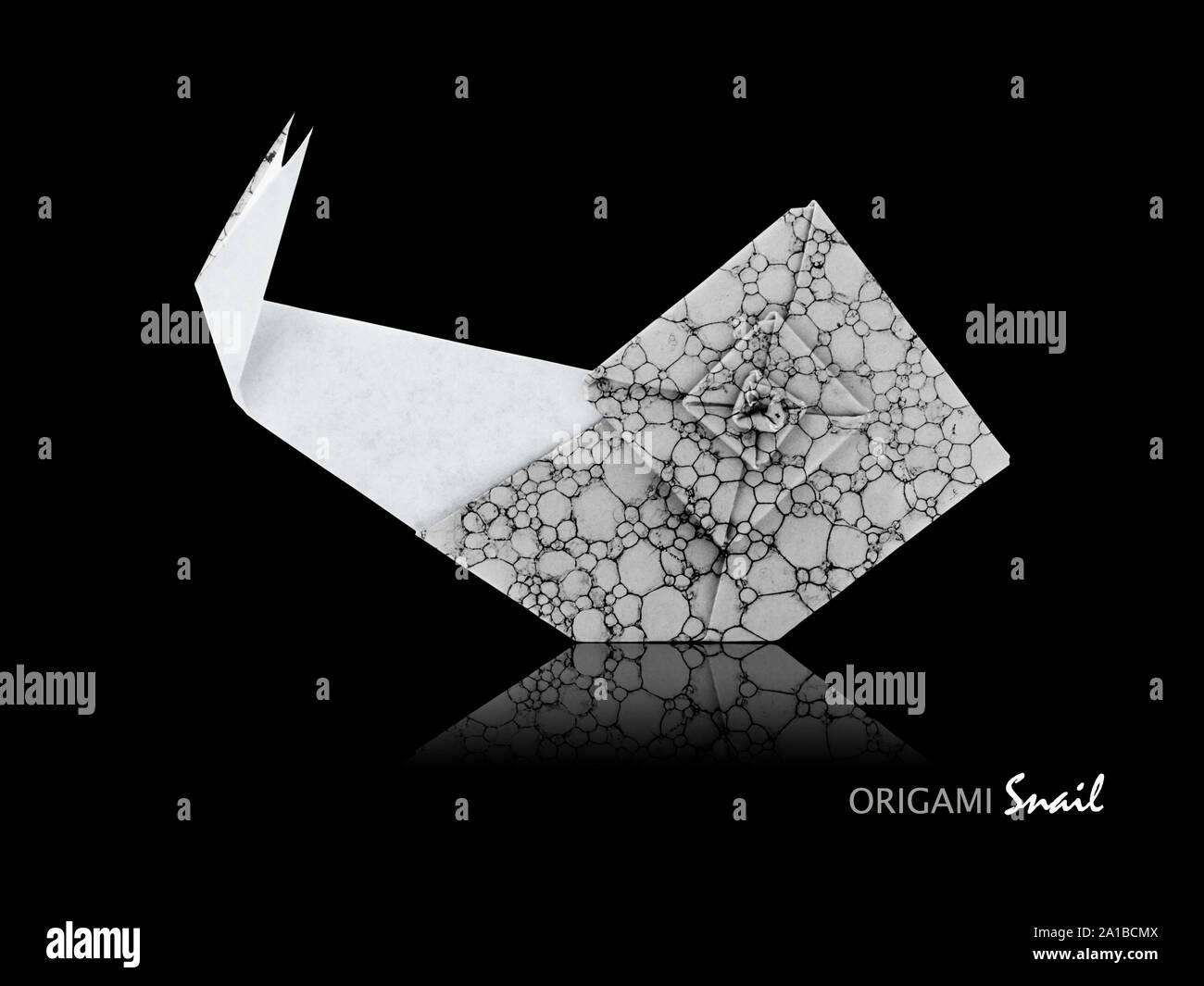 Origami gray snail Stock Photo - Alamy