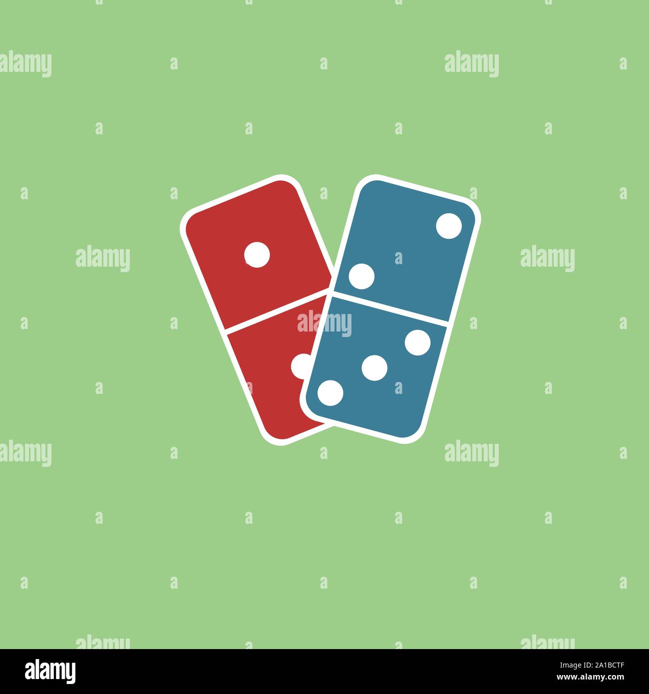 Domino, illustration, vector on white background Stock Vector Image ...