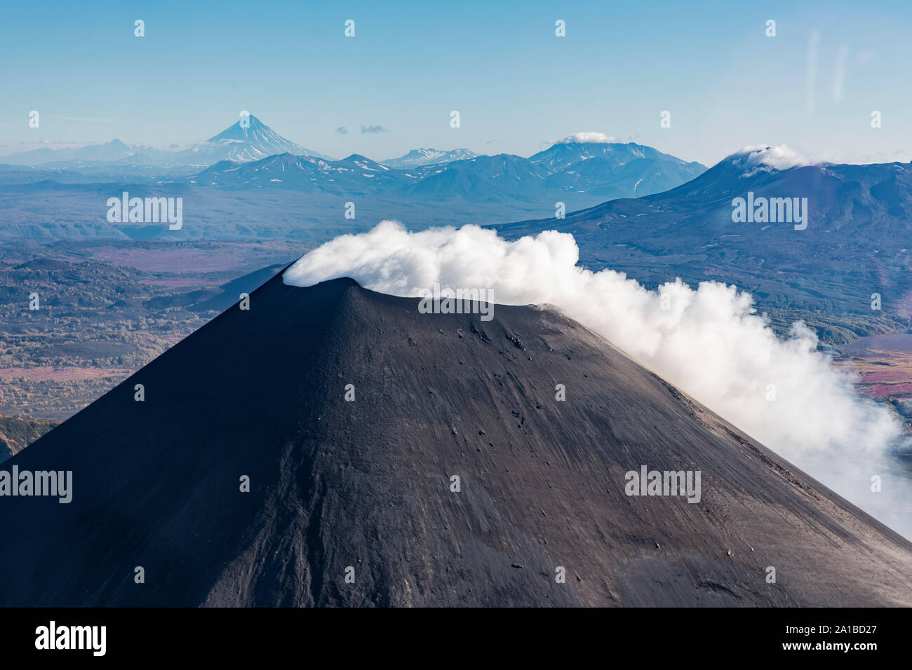 Karymsky Volcano, Kronotsky National Park, Peninsula of Kamchatka ...