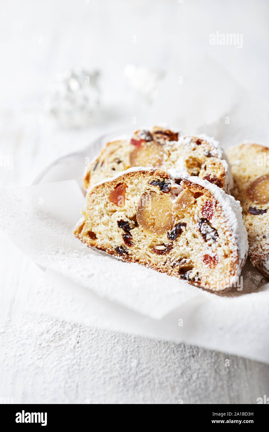 Dresden Christmas Stollen, sliced (Germany Stock Photo - Alamy