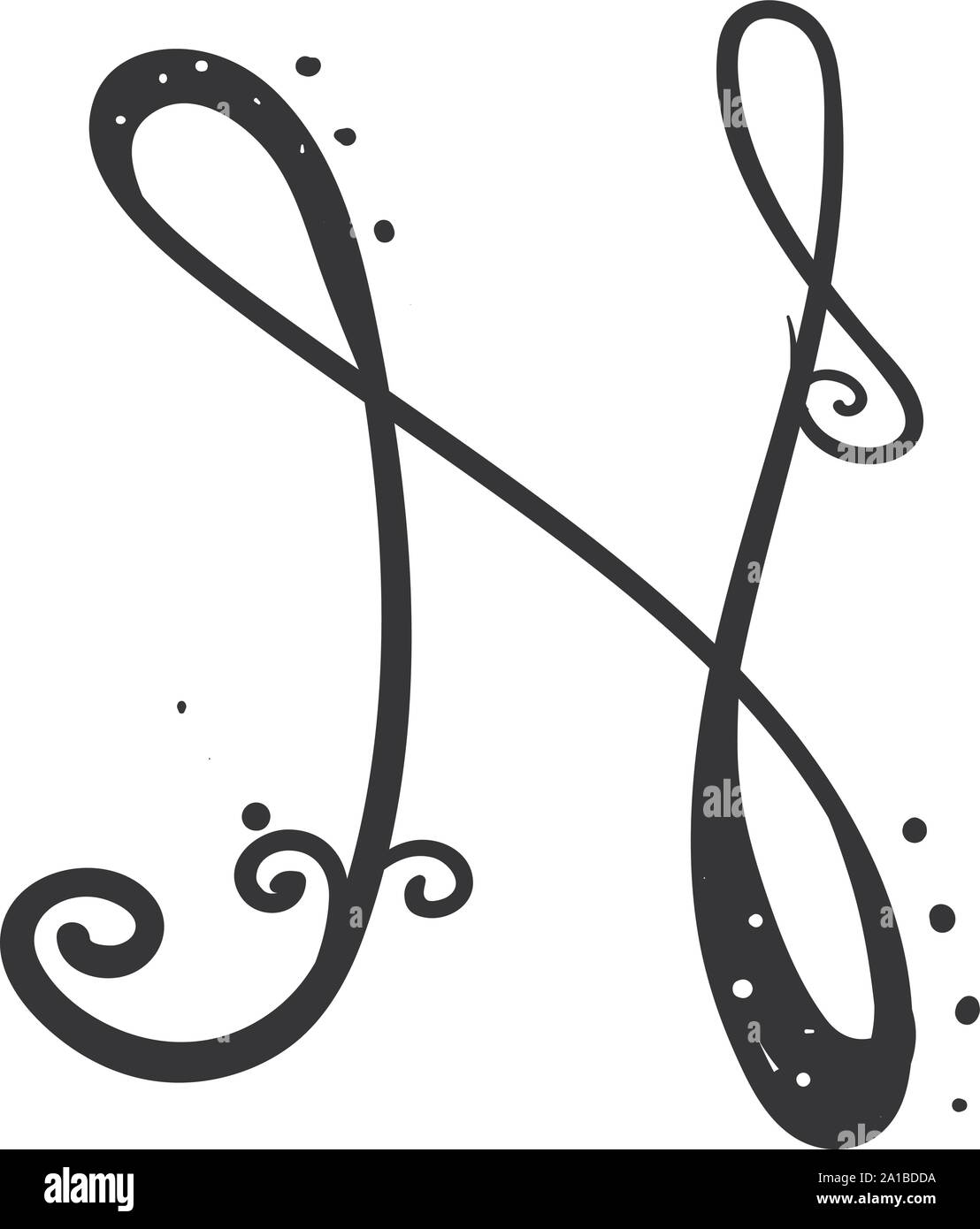 Letter N, illustration, vector on white background Stock Vector Image ...