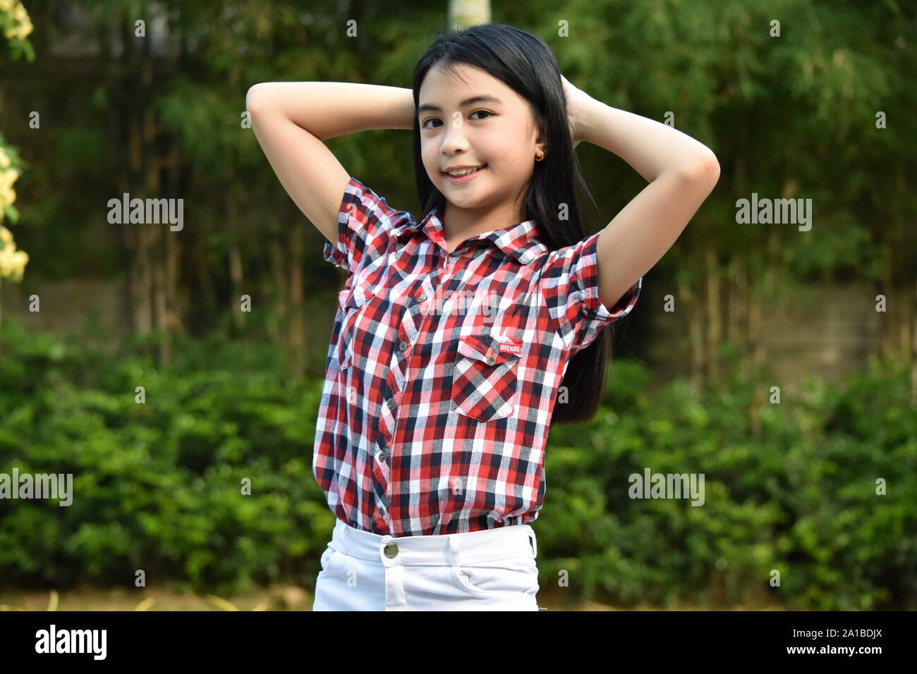 A Cute Diverse Female Resting Stock Photo - Alamy