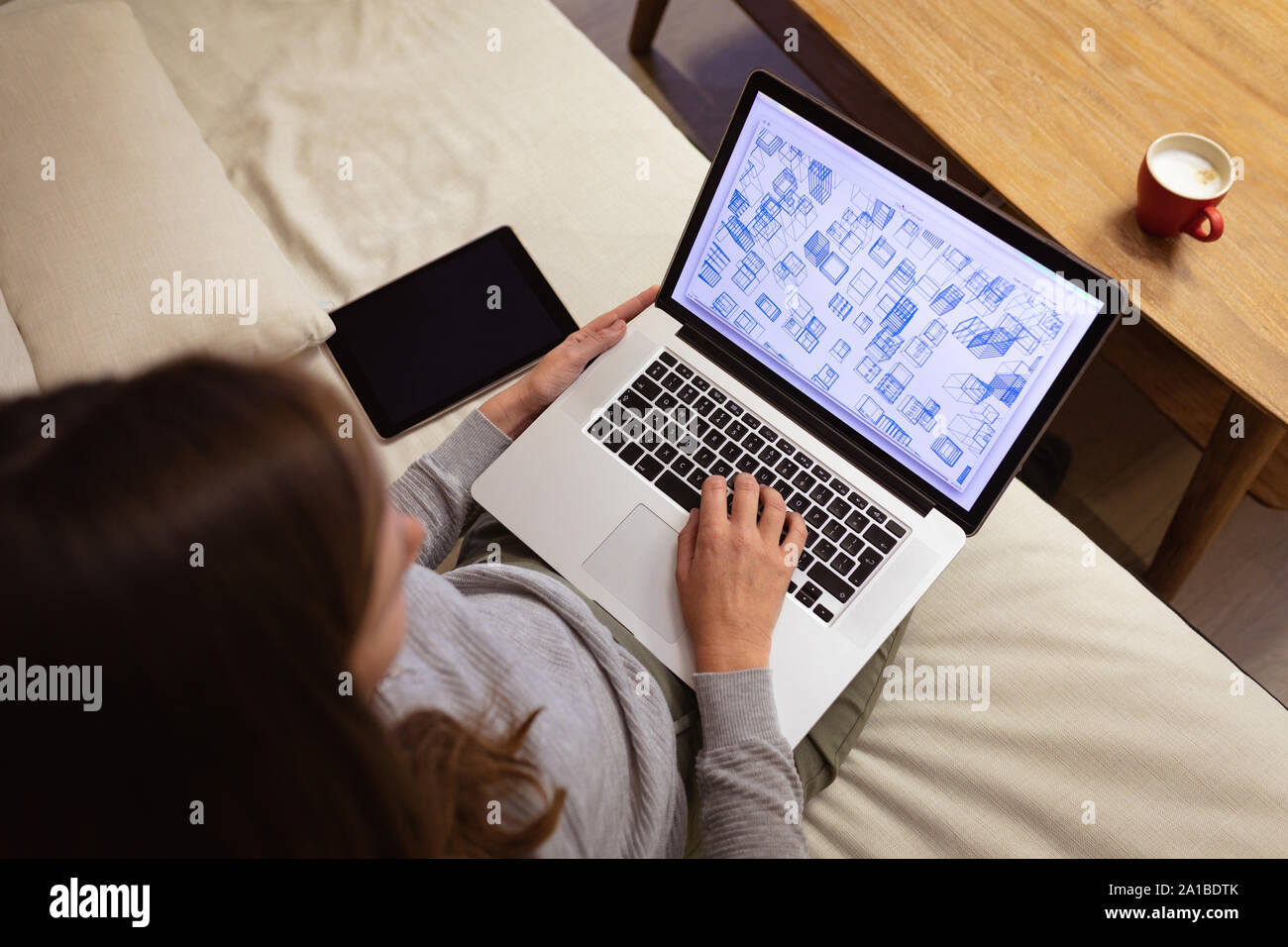 Female laptop cool hi-res stock photography and images - Alamy