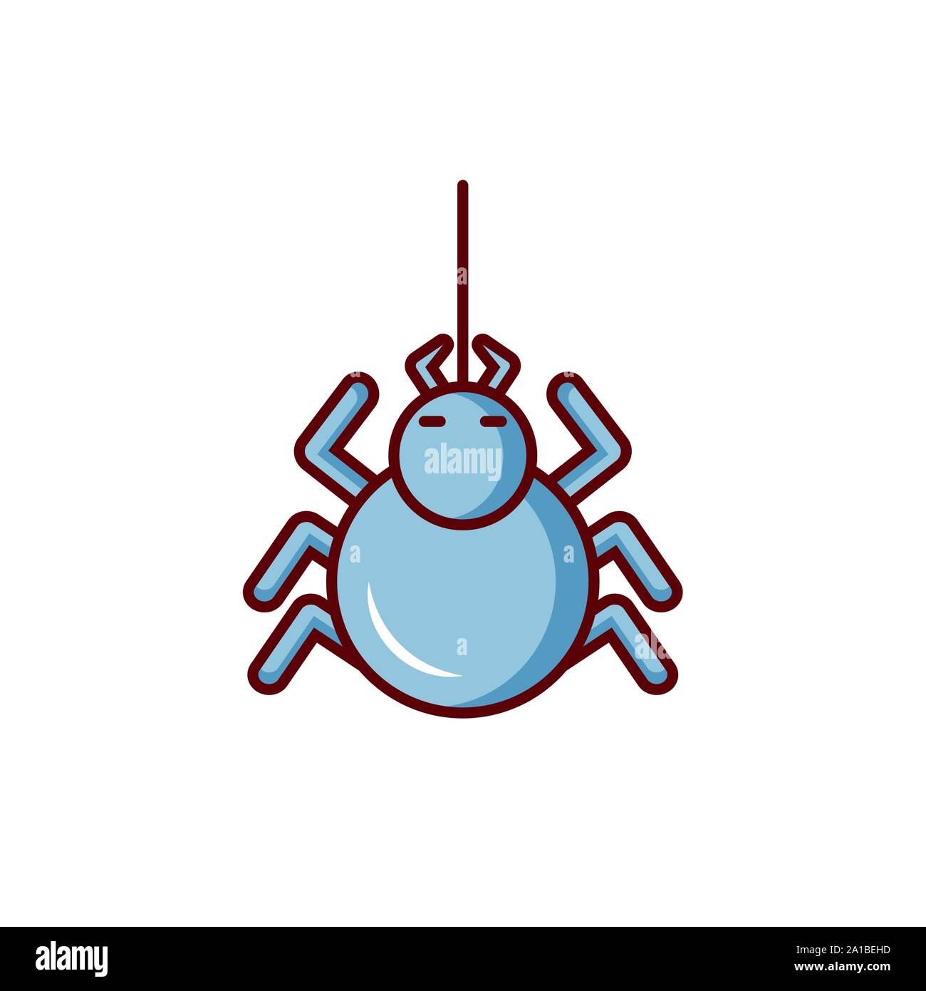 creepy spider animal on white background vector illustration design ...