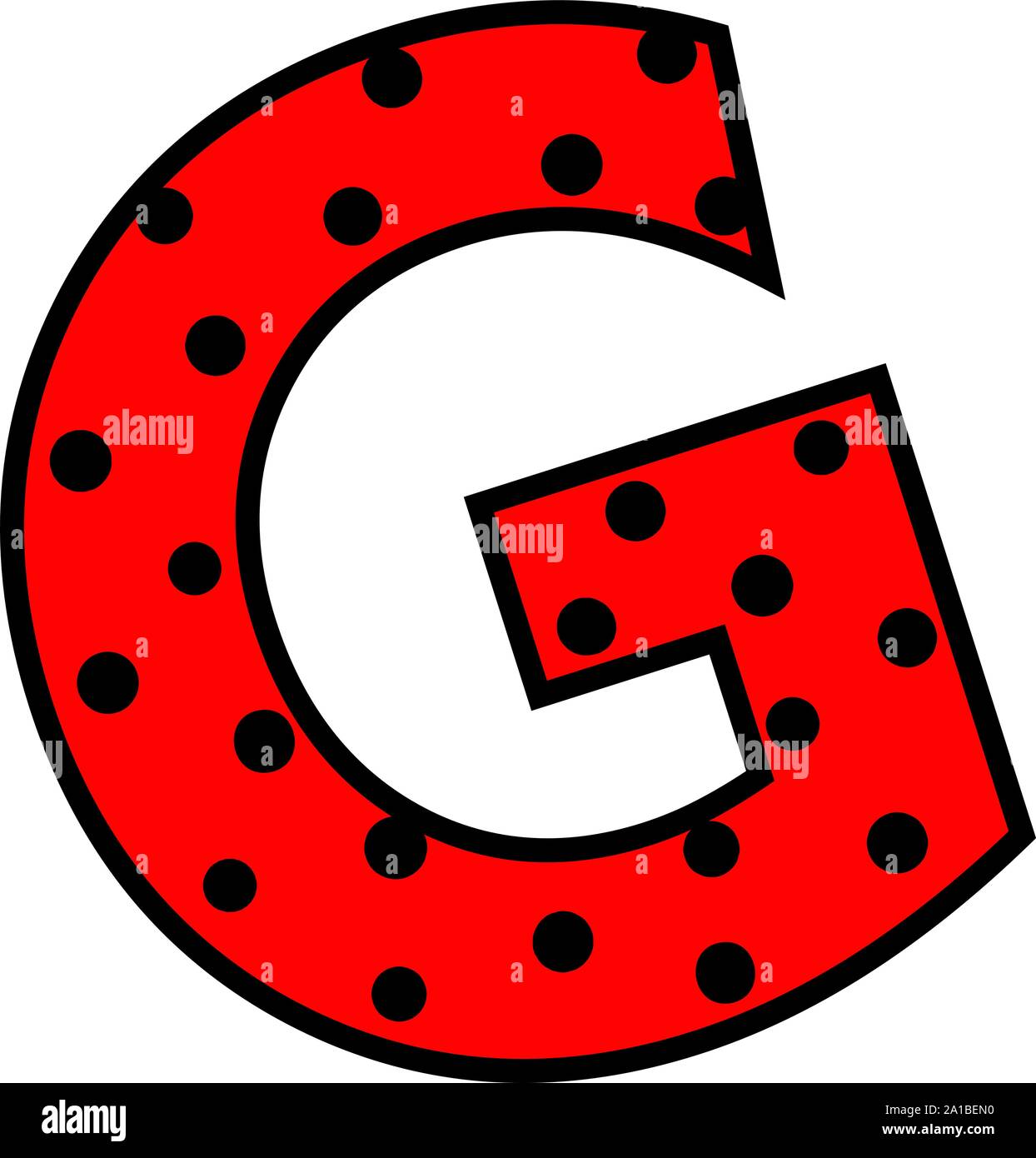 Letter G, illustration, vector on white background Stock Vector Image ...