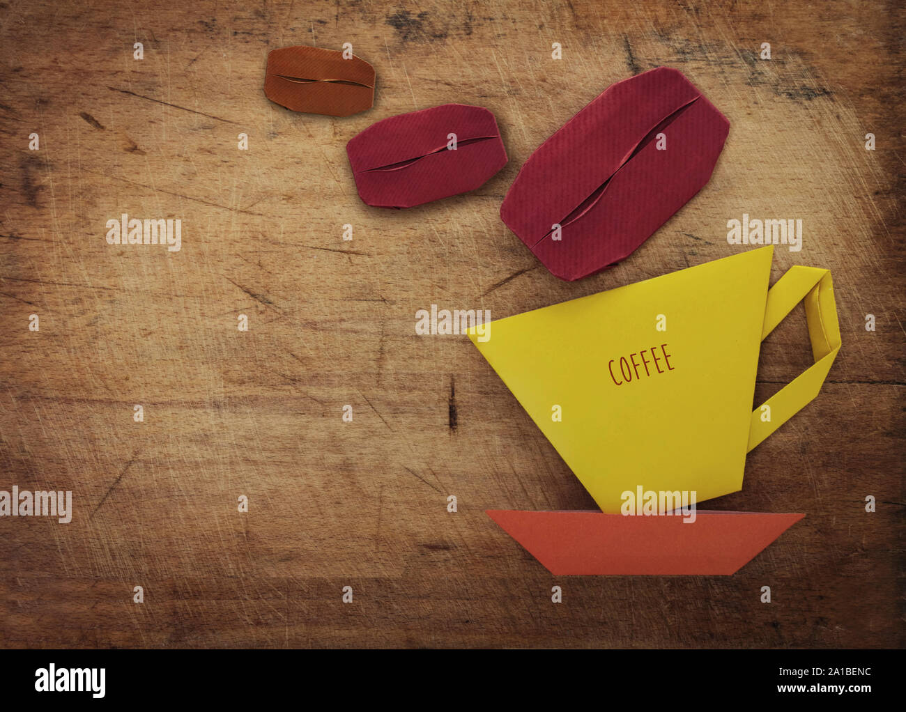Origami of coffee Stock Photo - Alamy