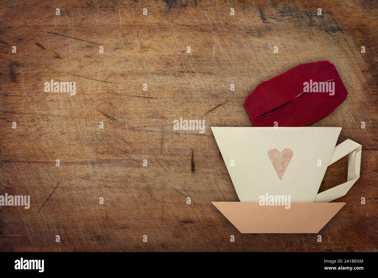 Origami of coffee Stock Photo - Alamy