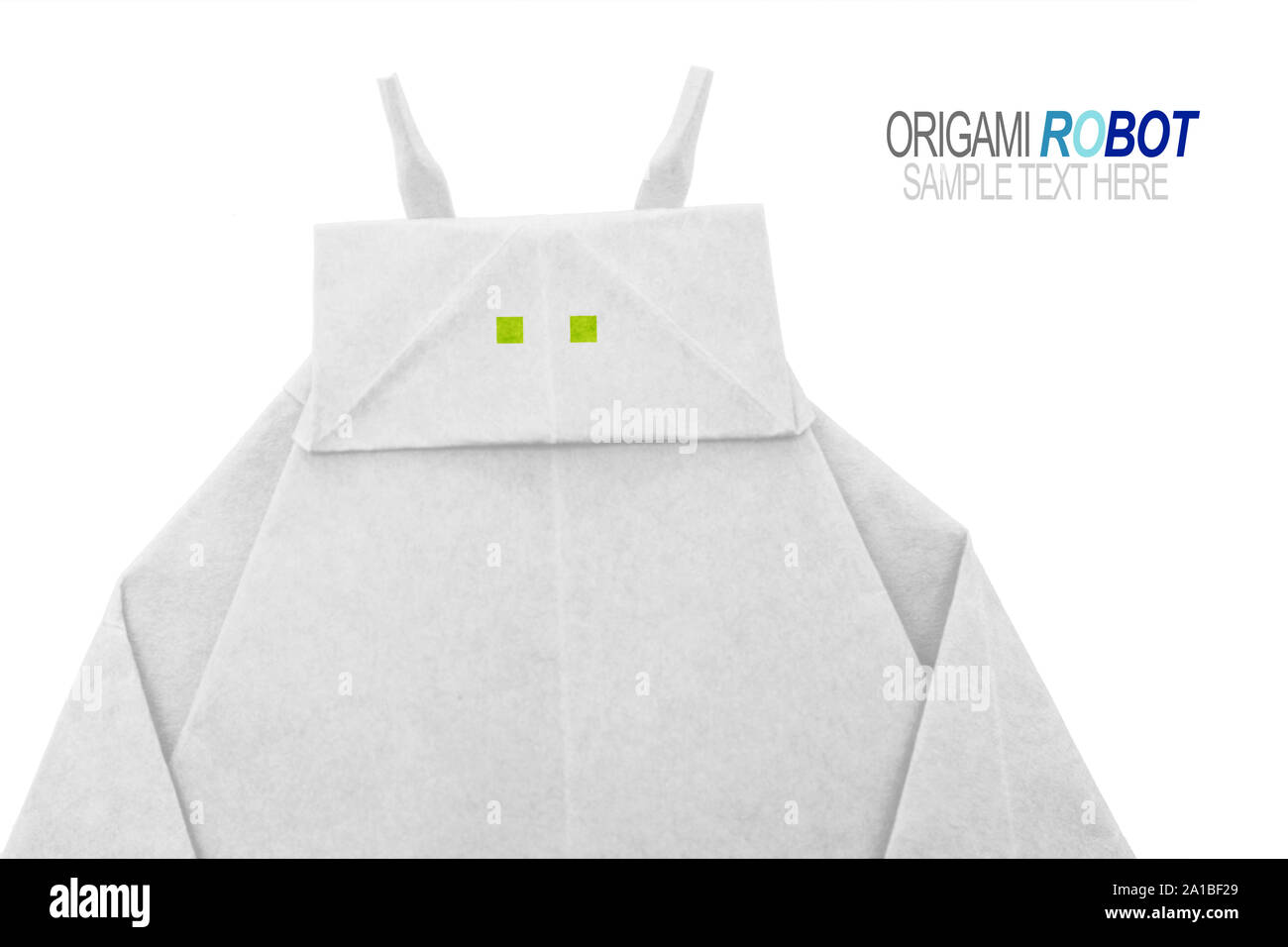 Paper origami robot Stock Photo - Alamy